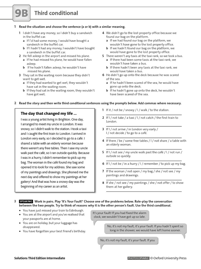9B Third Conditional | PDF | General Fiction