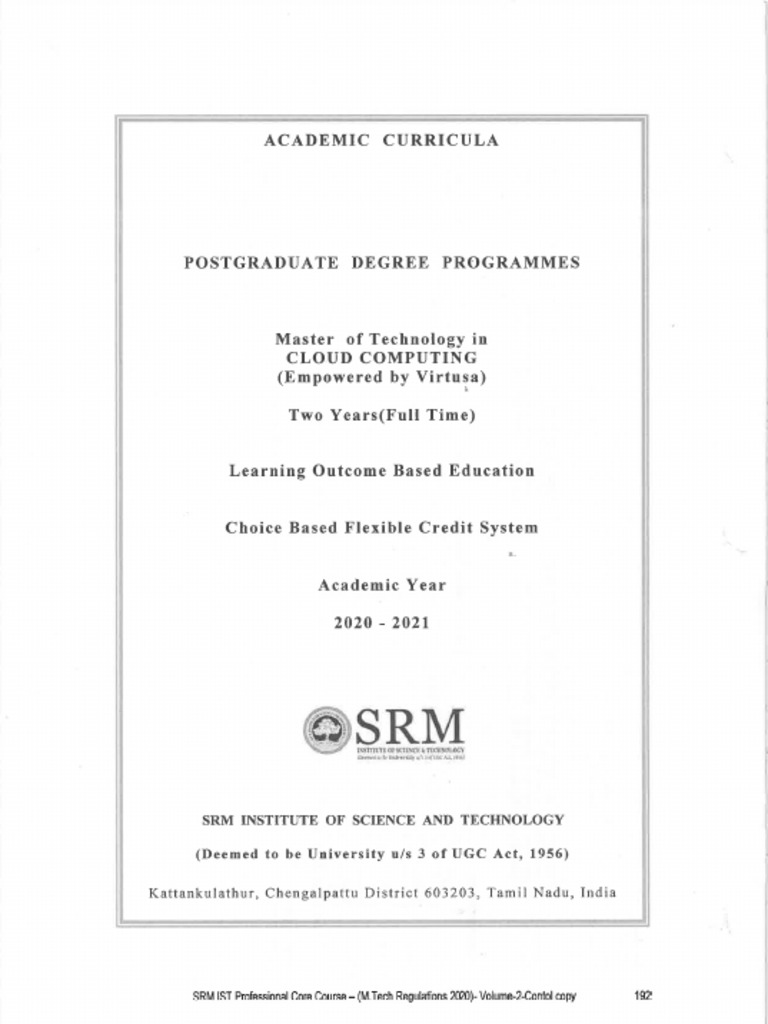 Mtech Cloud Computing 2022 | PDF