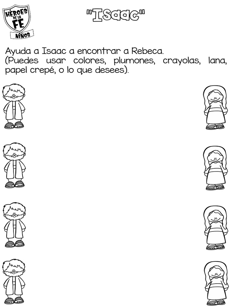 Actividades Bíblicas de Isaac y Rebeca | PDF | Jacob | Isaac