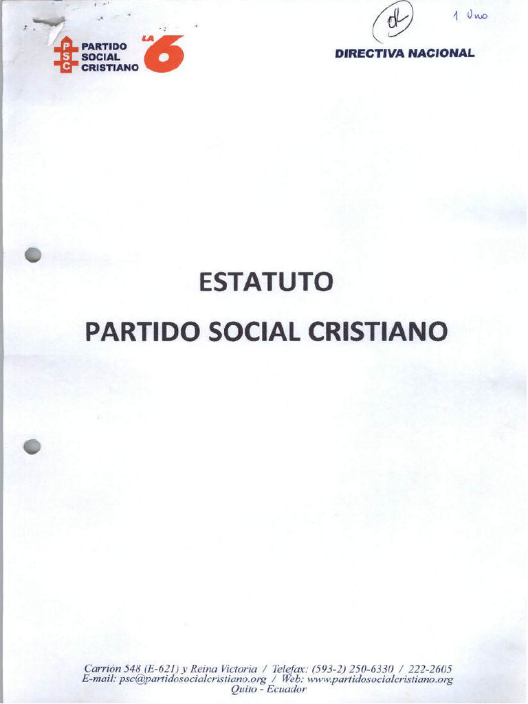 Estatuto PSC 1 | PDF