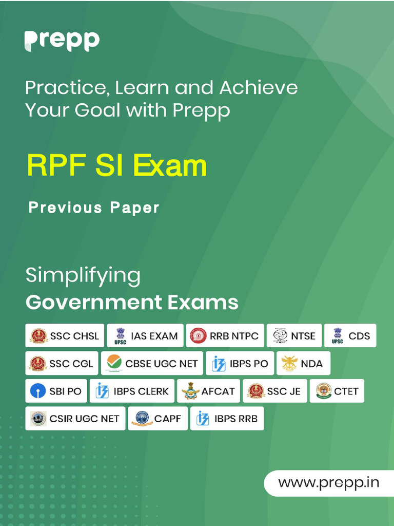 RPF SI Exam Paper 2019 PDF | PDF | International Space Station