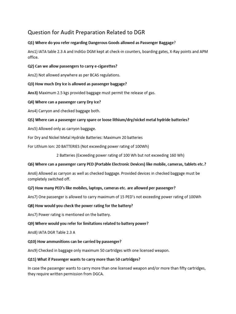 Question For Audit Preparation Related To DGR | PDF | Electricity ...