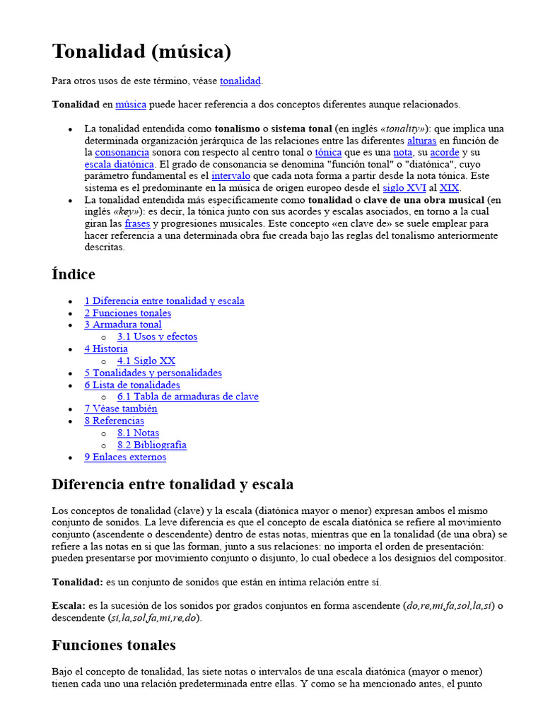 Conceptos Clave de Tonalidad Musical | PDF | Escala (música) | Musicología