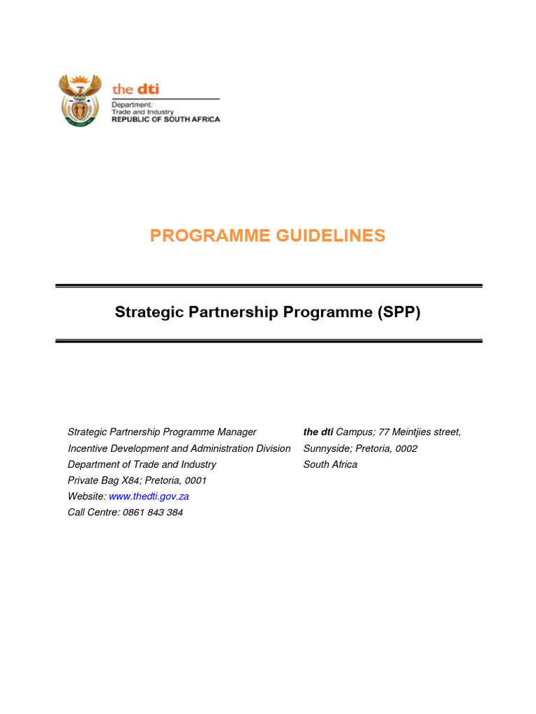 SPP Guidelines | Download Free PDF | Supply Chain | Small And Medium ...
