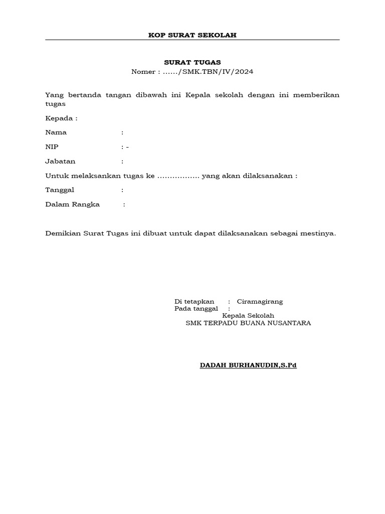 Form SPPD Surat Perjalanan Dinas | PDF