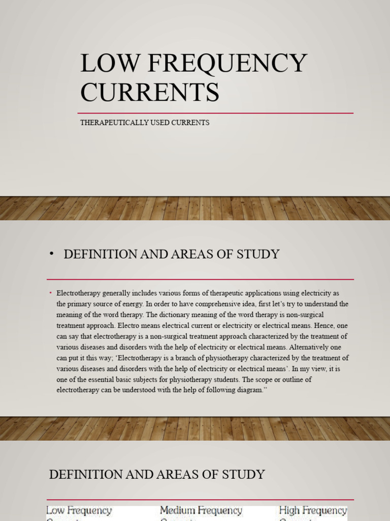 Low Frequency Currents | PDF