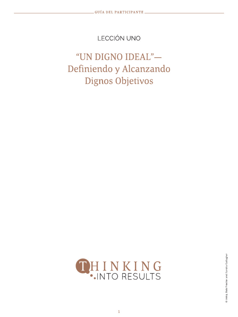 Bob Proctor Leccion 1 - Proposito Definido y Metas Objetivos | PDF