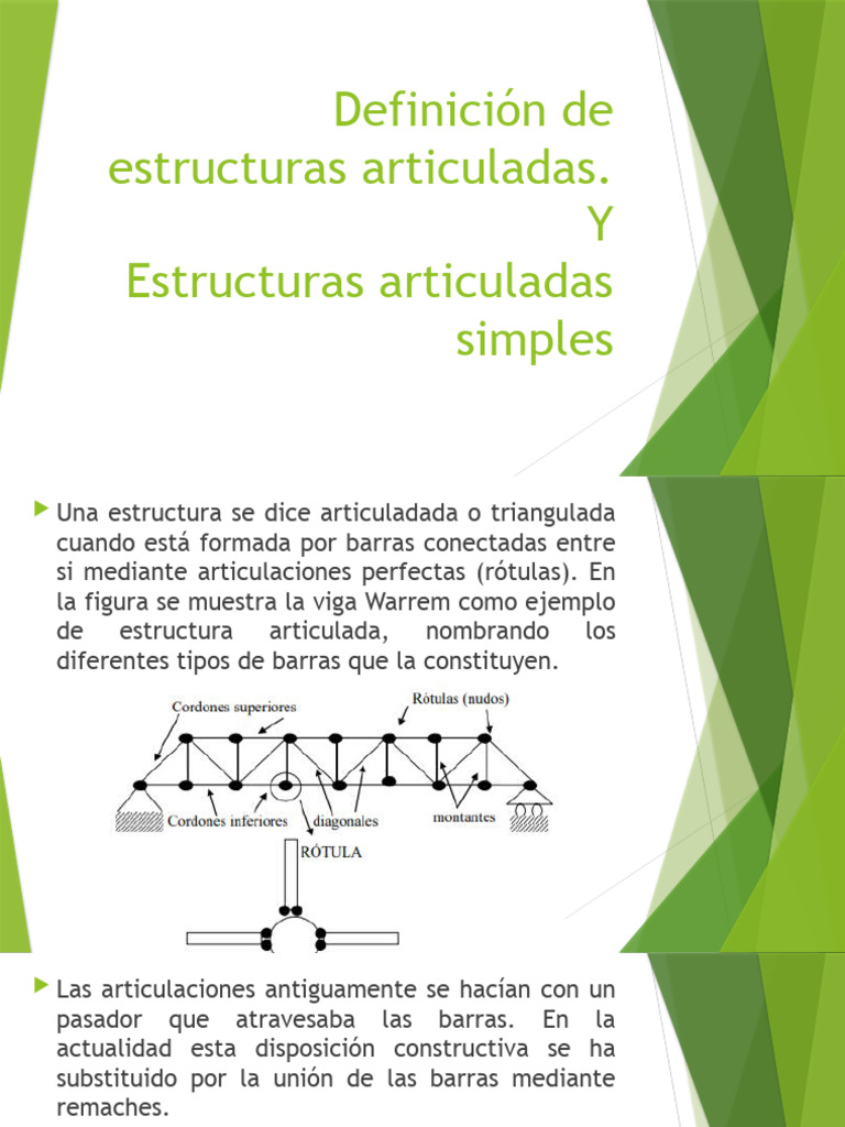 Definición de Estructuras Articuladas | PDF | Braguero | Física ...