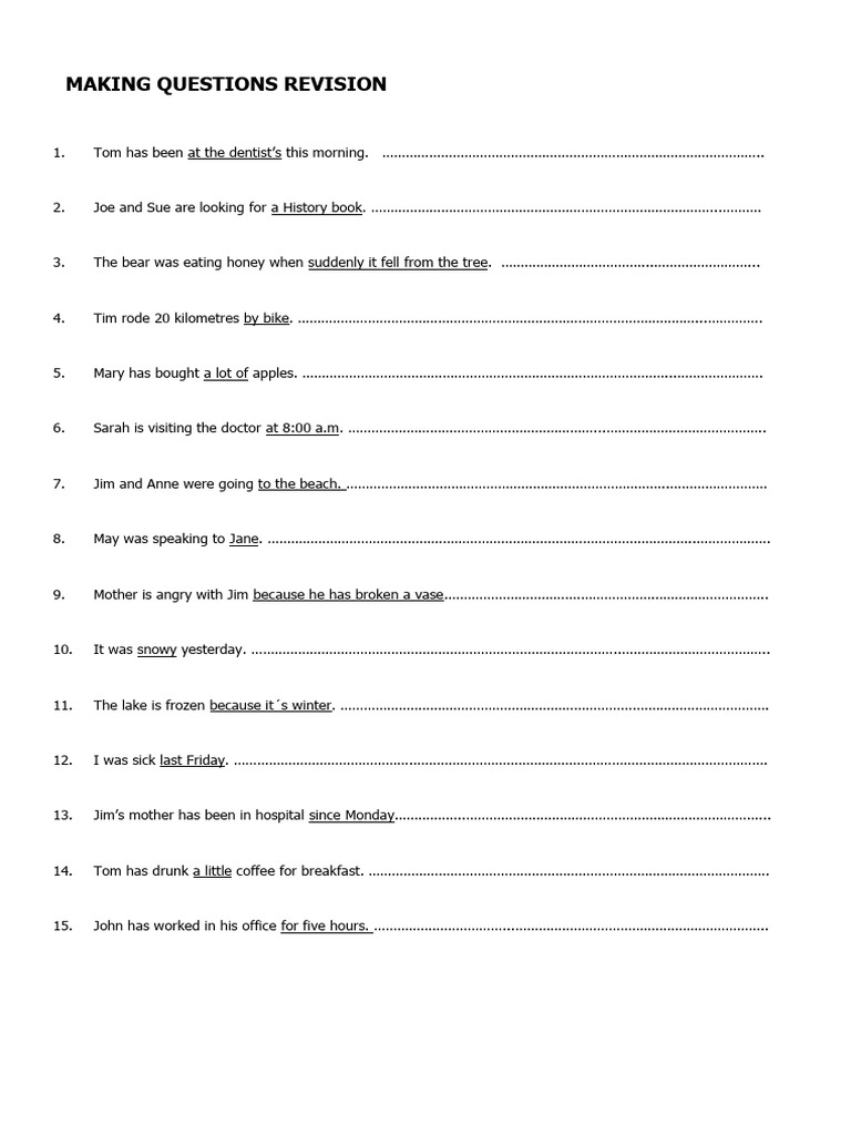 Making Questions Pdf