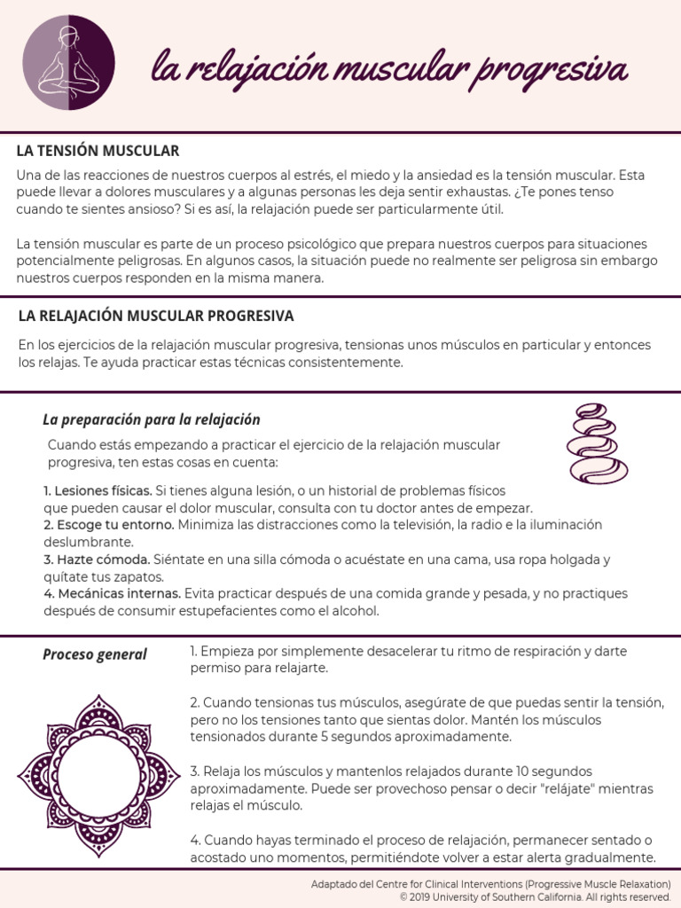 Spanish Progressive Muscle Relaxation | PDF | Ansiedad