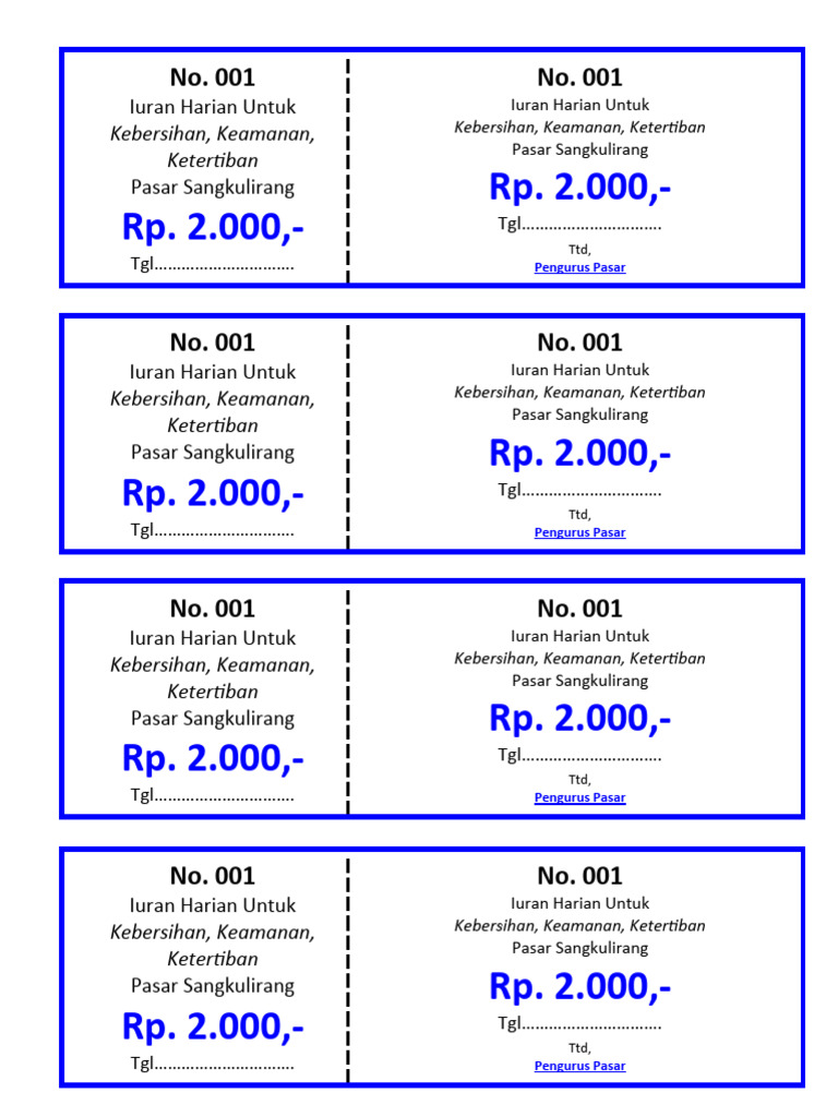 Kwitansi Pasar | PDF