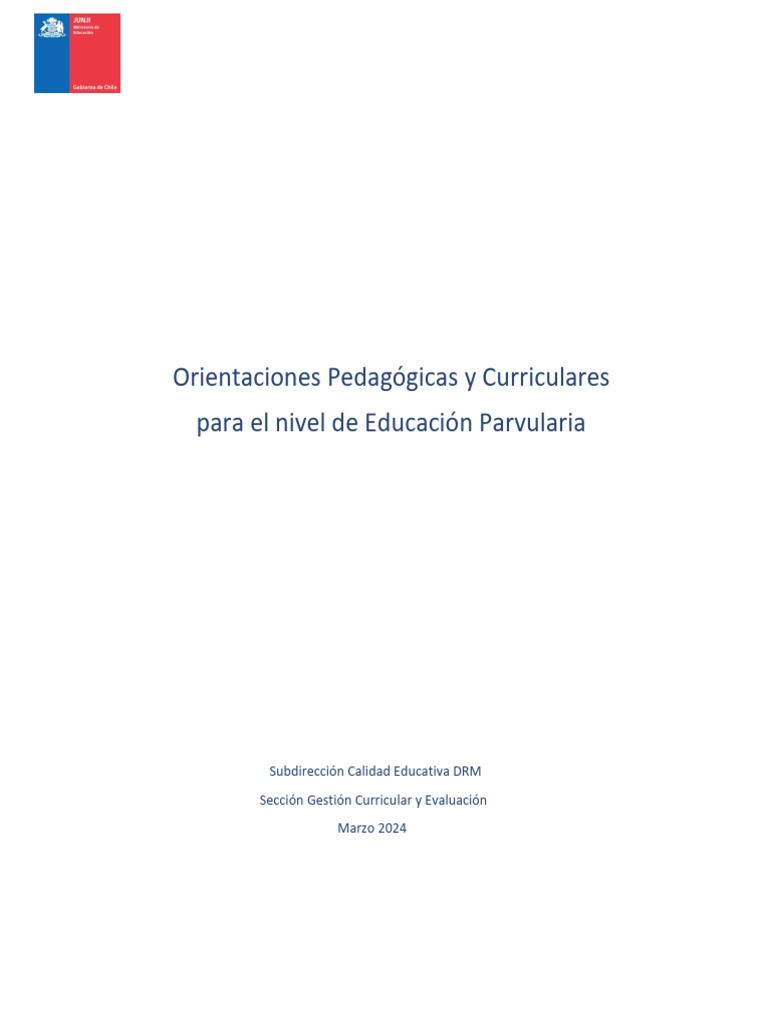 Orientaciones Técnico Currículares 2024 | PDF | Evaluación | Educación ...