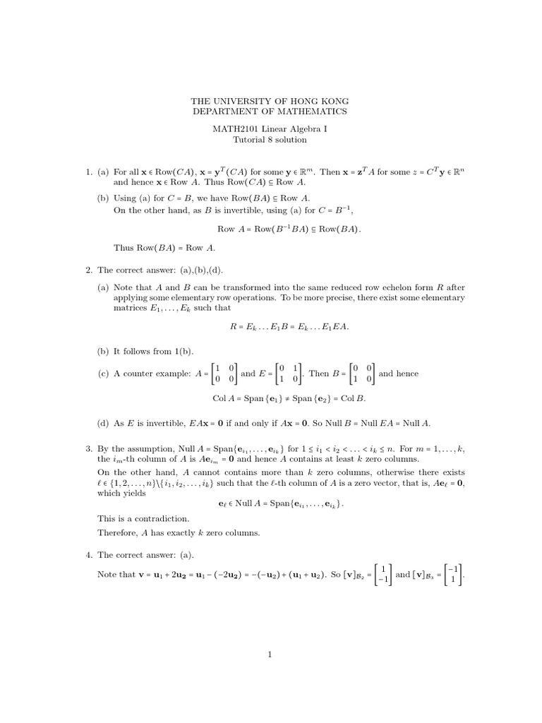 Tutorial 8 Soln | PDF | Functions And Mappings | Applied Mathematics