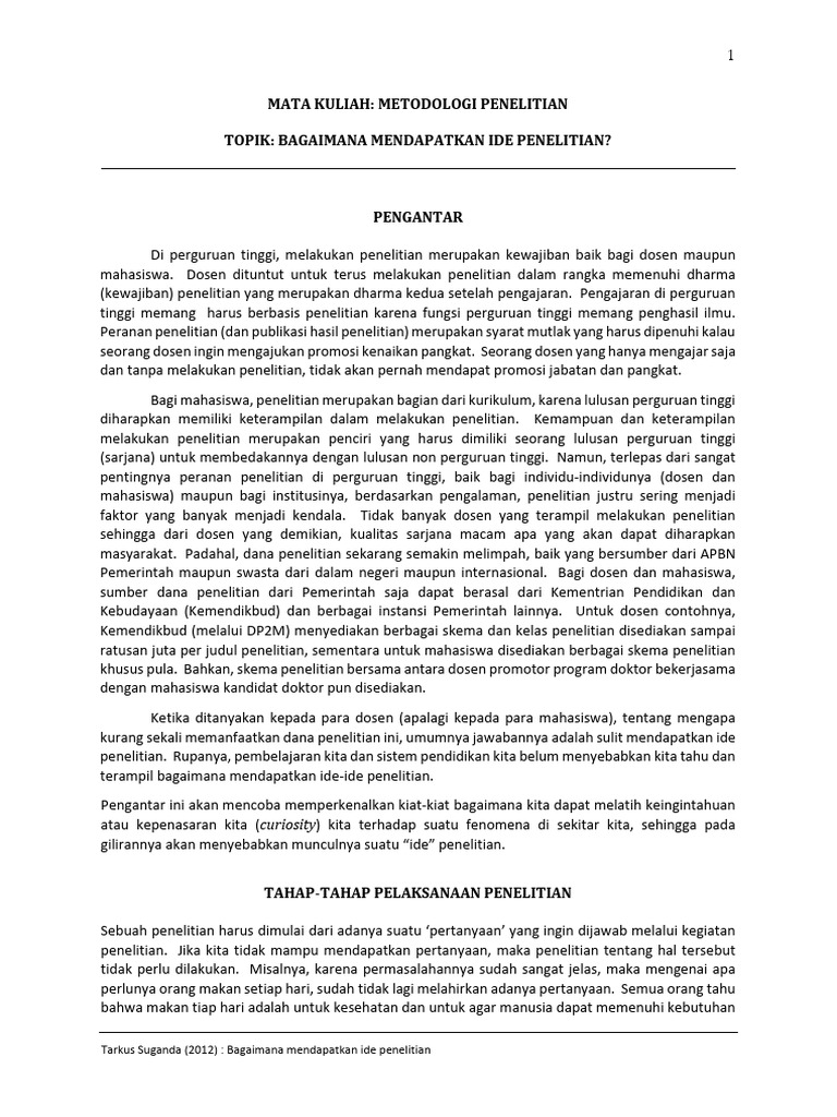 Metodologi Penelitian - 01 | PDF