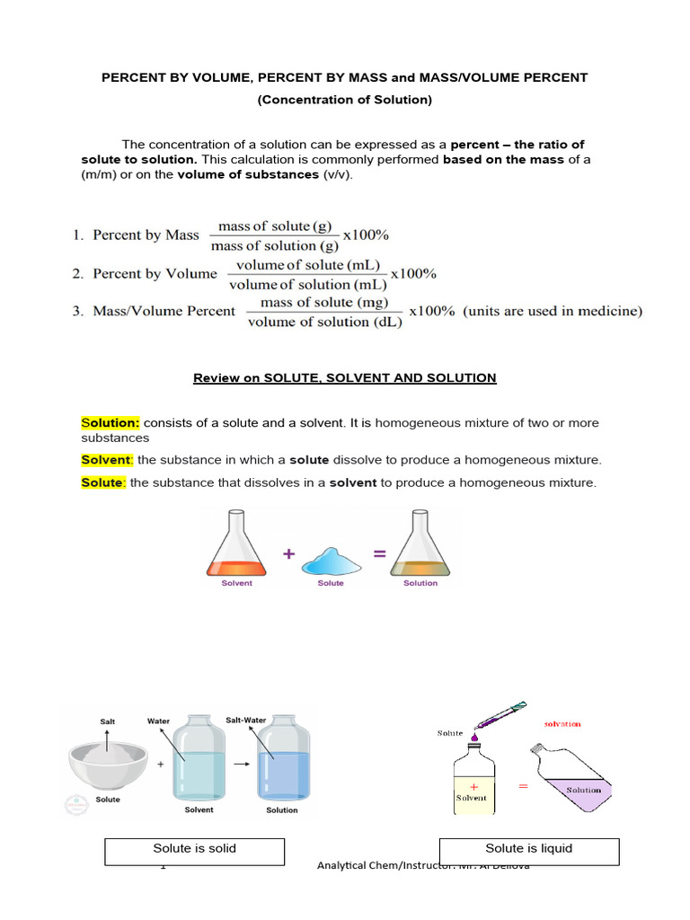 Student ModuleConcentration of Solution Student | PDF | Concentration ...