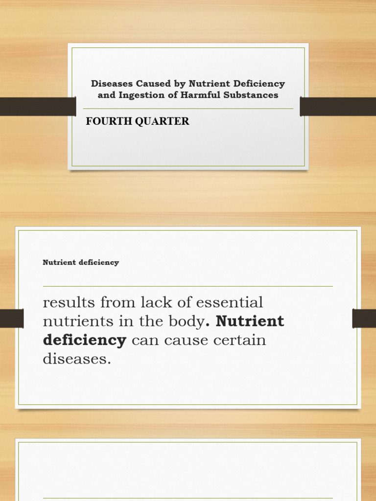 Diseases Caused by Nutrients Deficiency | PDF | Vitamin | Nutrients