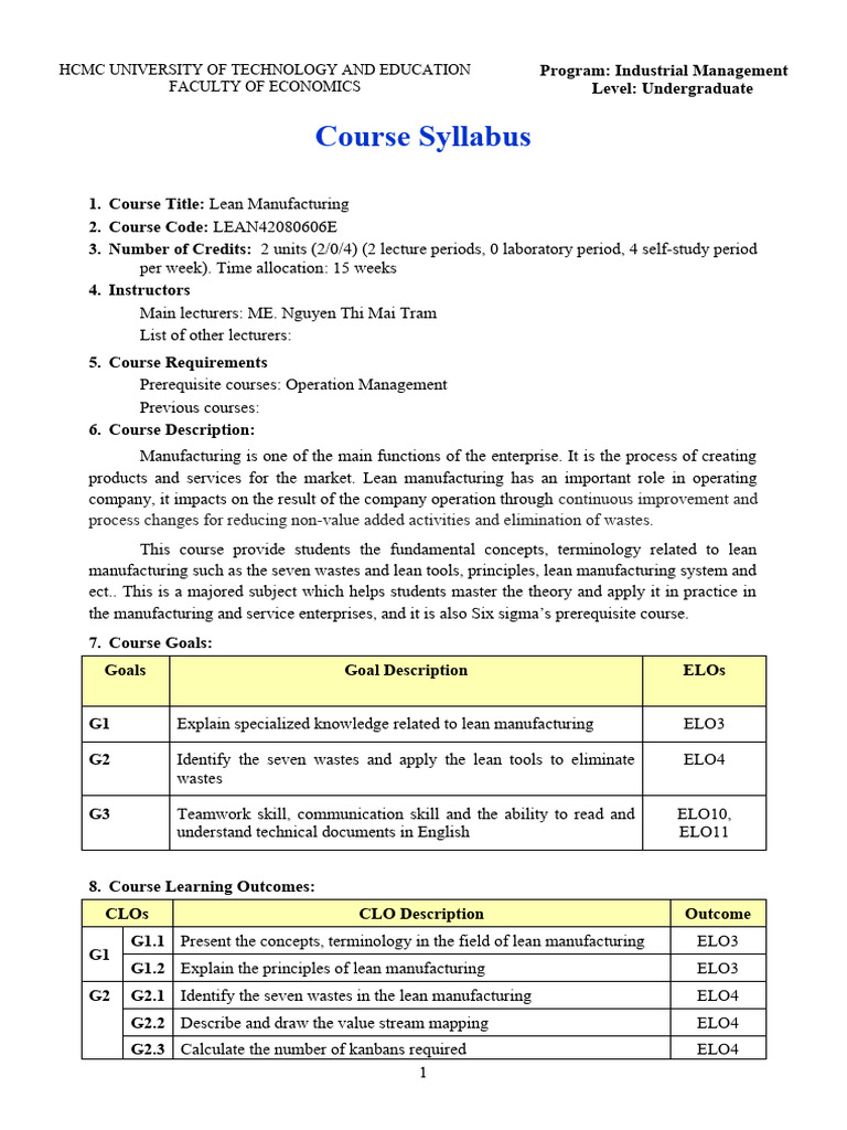DCCT - Lean manufacturing | PDF | Lean Manufacturing | Educational Assessment