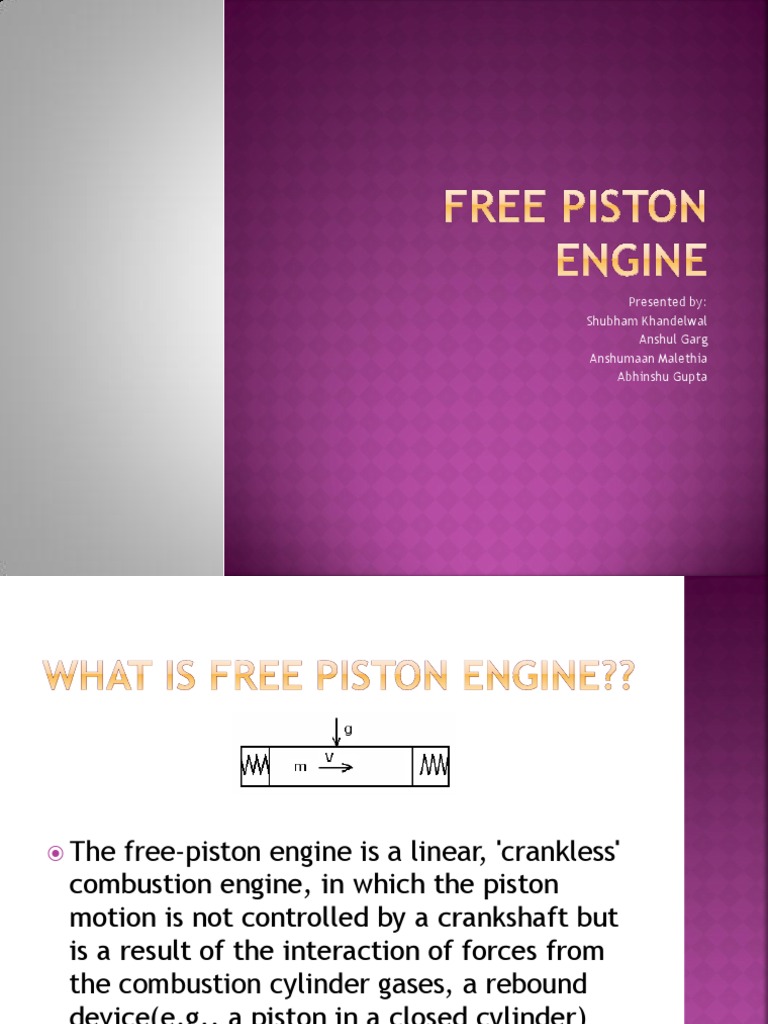 Free Piston Engine | PDF | Internal Combustion Engine | Gas Compressor