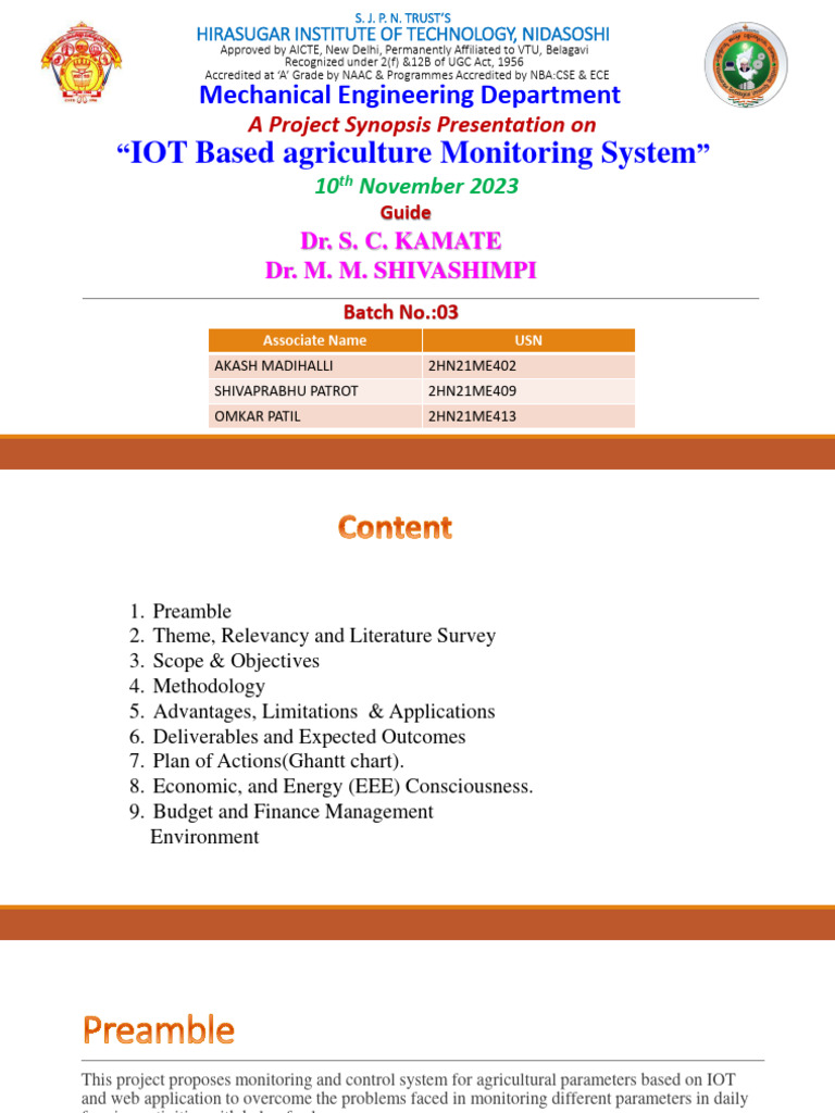 Iot Based Agriculture Monitering System | PDF | Internet Of Things | Agriculture