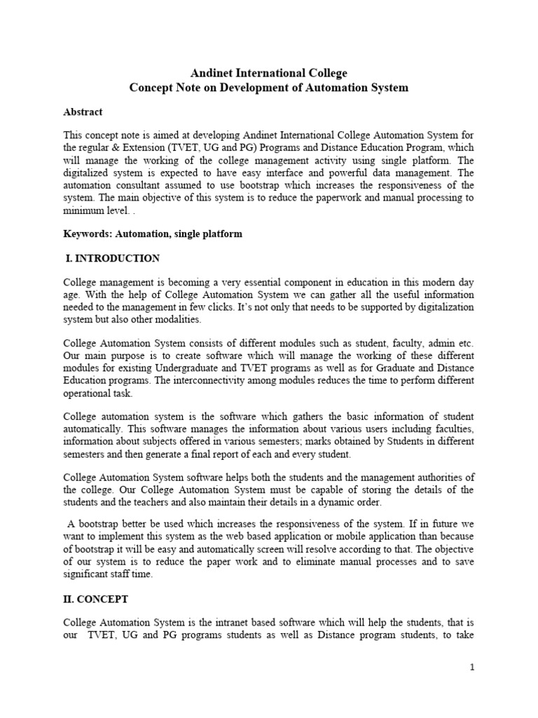 AIC's Automation System | PDF | Automation | System