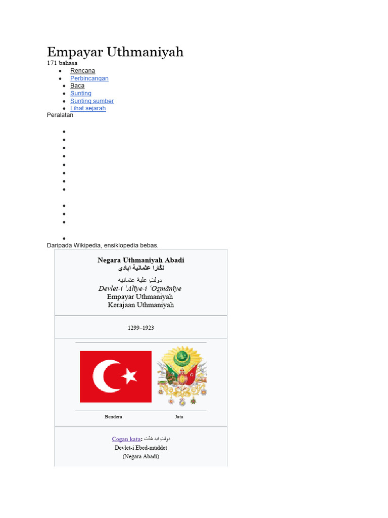 Empayar Uthmaniyah | PDF