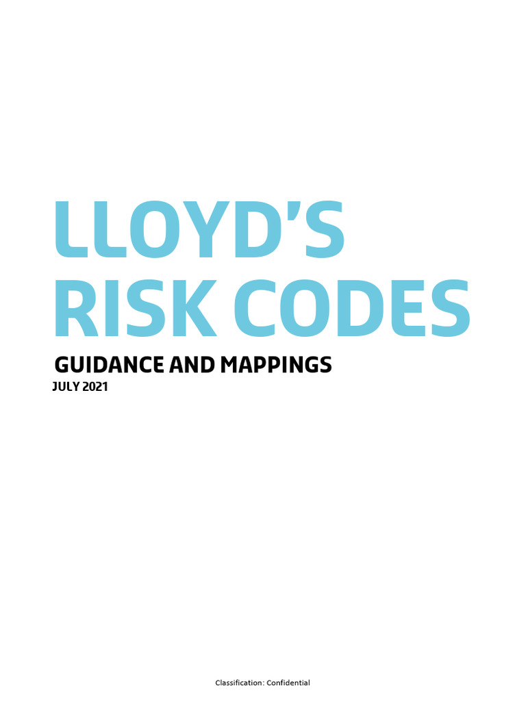 Risk Code Guidance July 2021 - FINAL2 | PDF | Reinsurance | Insurance
