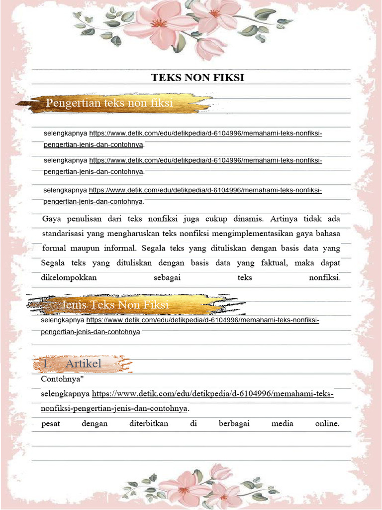 Memahami Teks Nonfiksi | PDF