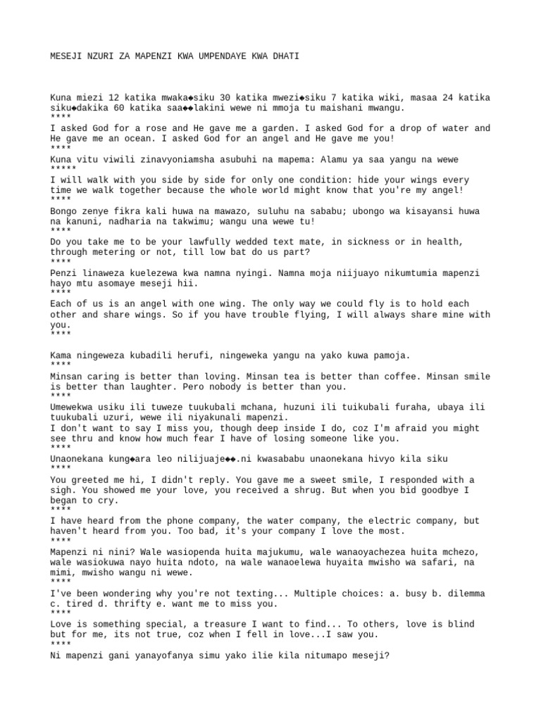 Sms Za Mapenzi | PDF