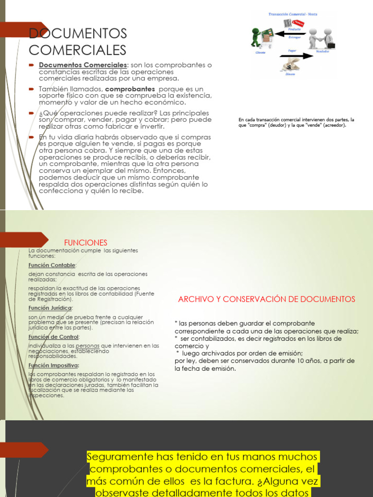Documentos Comerciales: Funciones y Requisitos | PDF | Contabilidad ...