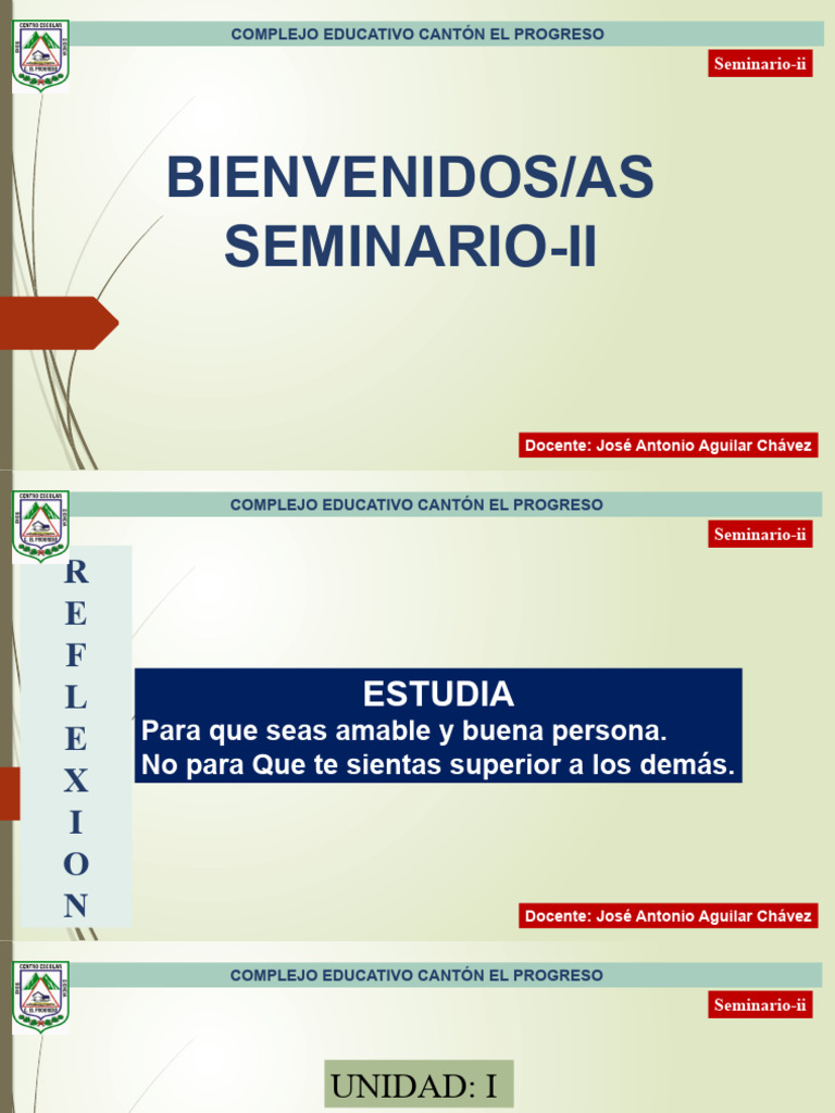 Semana 1 Seminario Ii Pdf Seminario Maestros