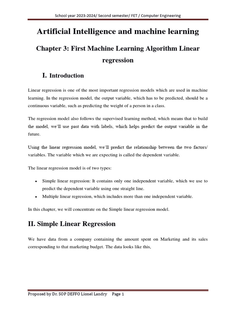 Chapter3 First Application Linear Regression Pdf Regression Analysis Linear Regression 2477