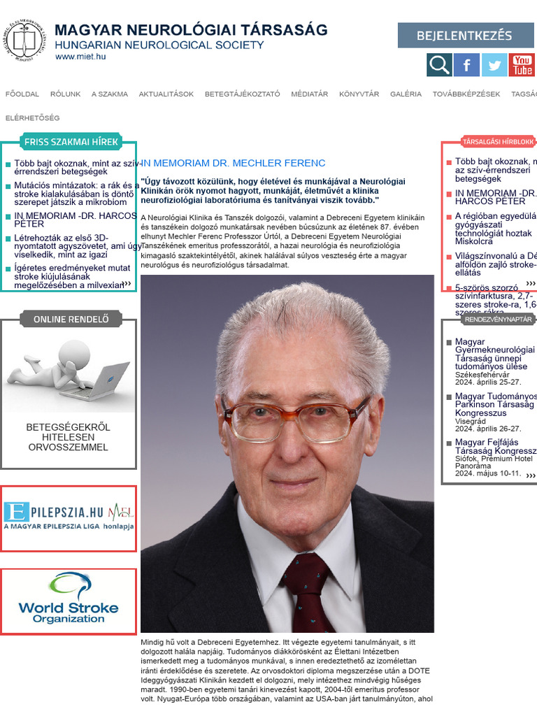 In memoriam Dr. Mechler Ferenc | PDF