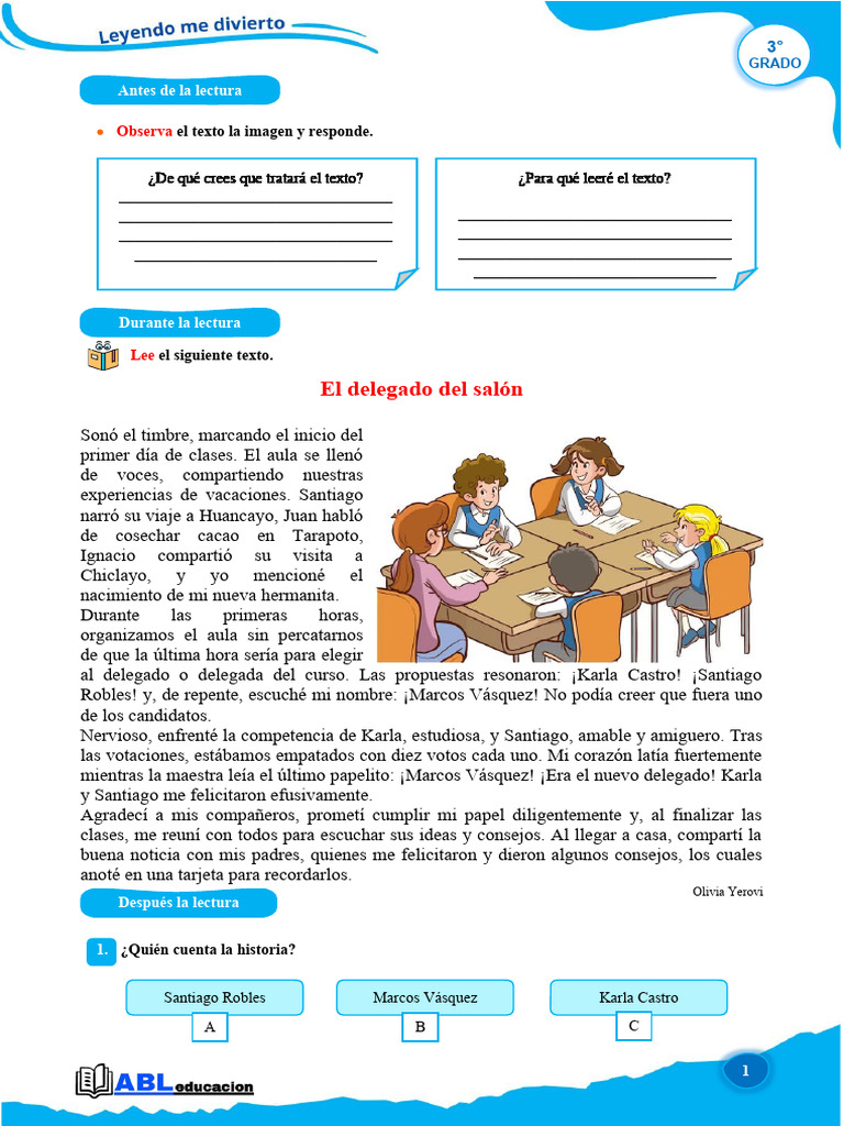 Dia 3 - 3° Grado - Leo y Comprendo | PDF