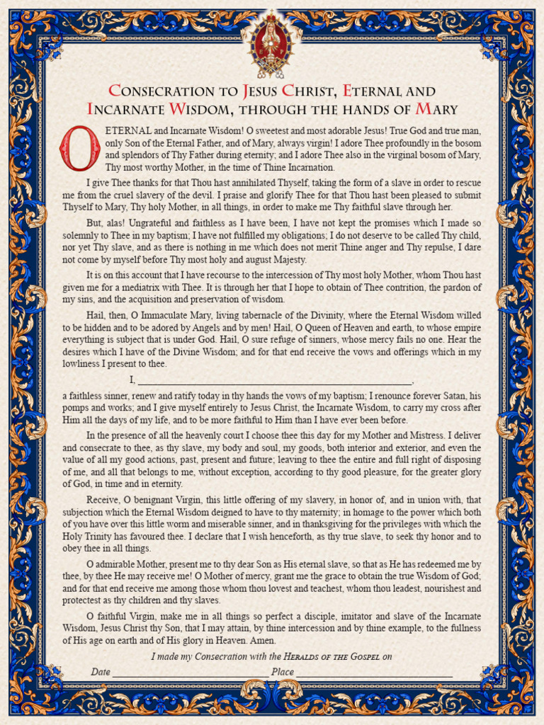 Consecration Scroll_ENGL_letter-size | PDF | Incarnation (Christianity ...