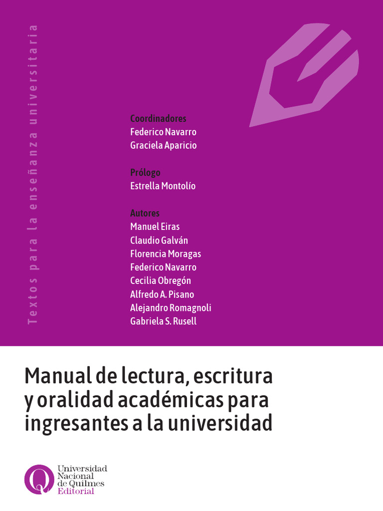 NAVARRO Federico y APARICIO Graciela - Manual de Lectura Escritura y Oralidada Academicas para ...