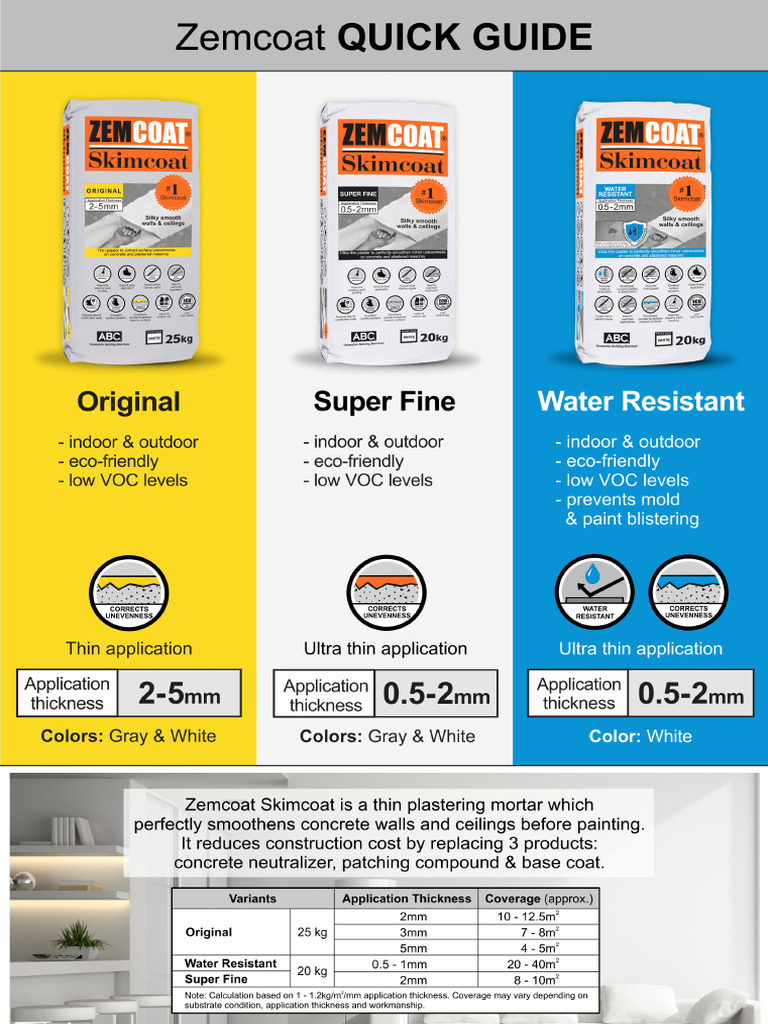 Zemcoat-Skimcoat-Quick-Guide | PDF