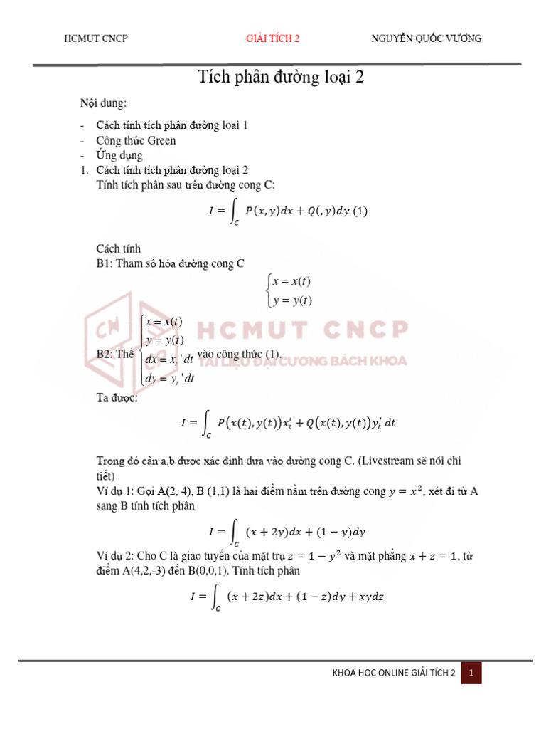 Tich Phân Đư NG Lo I 2 | PDF