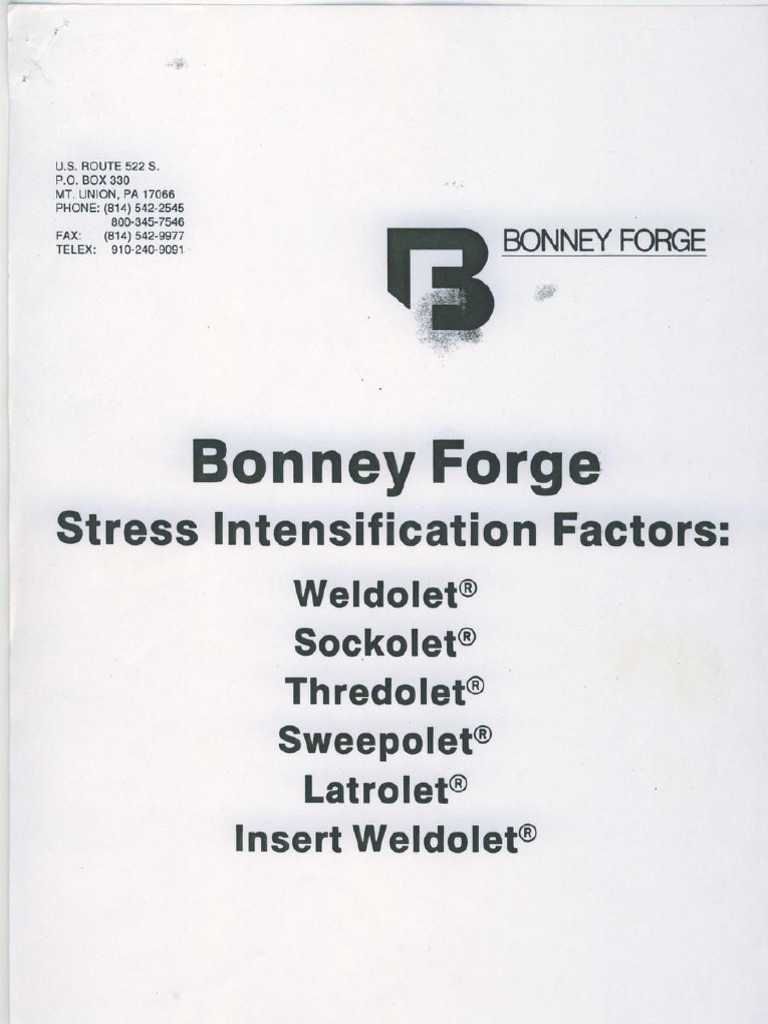 Bonney Forge Sifs Various Fittings | PDF | Pipe (Fluid Conveyance ...