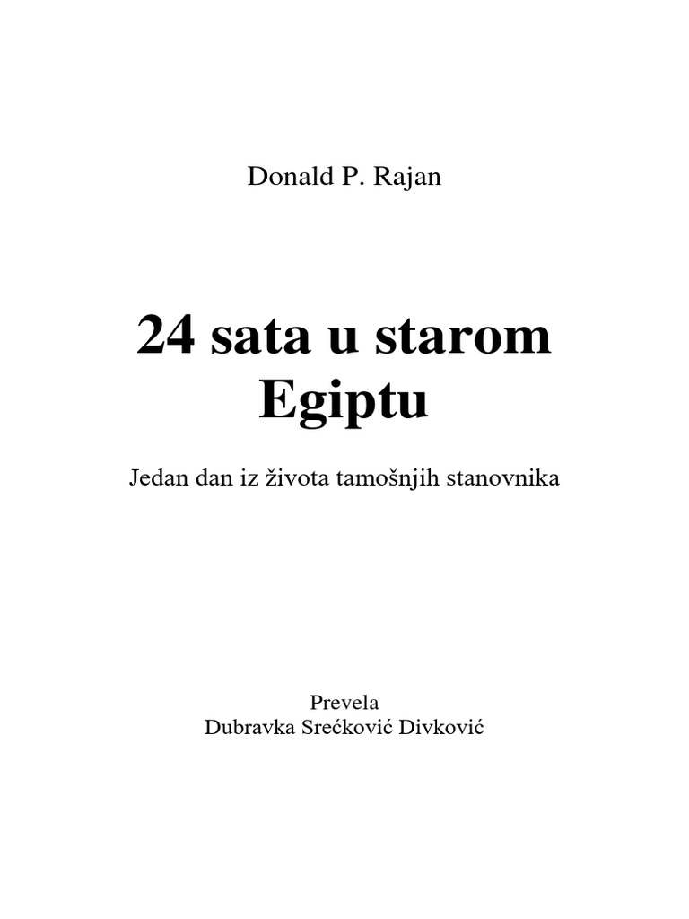 Donald Ryan - 24 Sata U Starom Egiptu | PDF