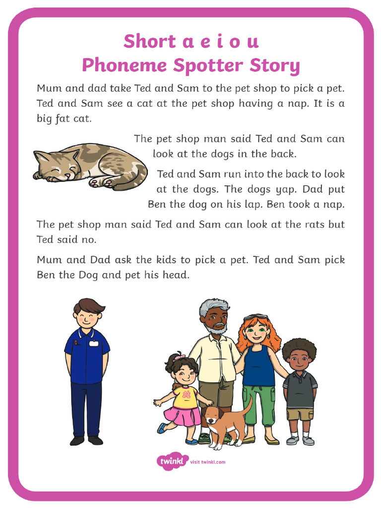 Short-Vowel-Sounds-Spotter-Story - Ver 1 | PDF