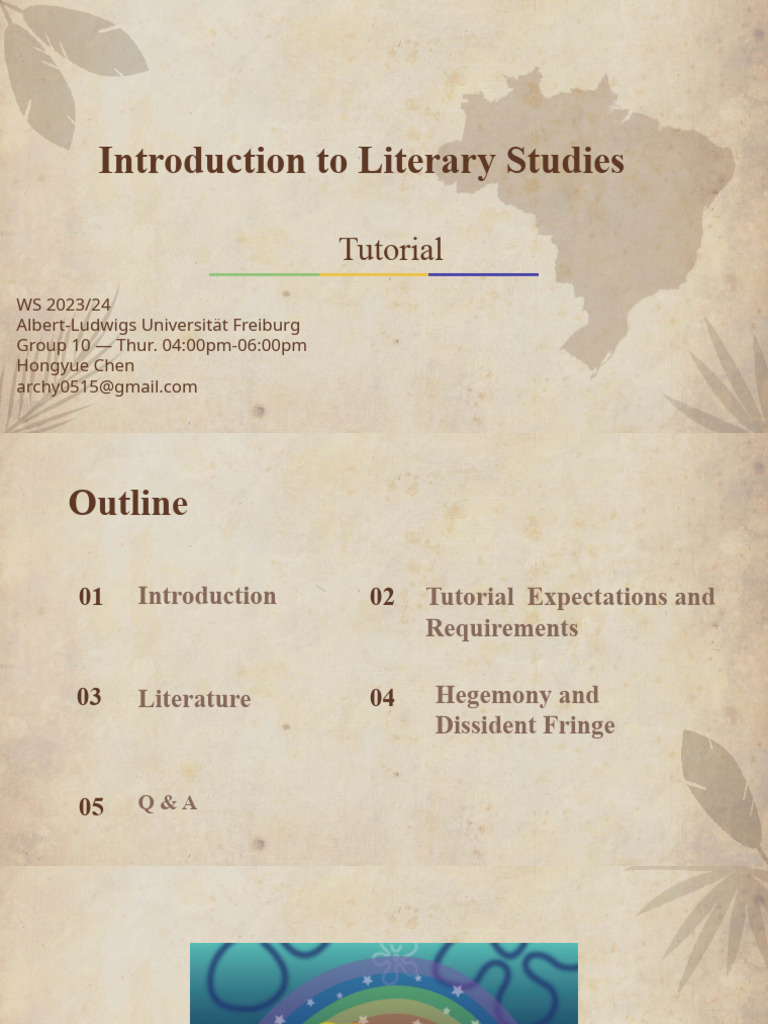 Intro to Literary Studies Tutorial | PDF | History