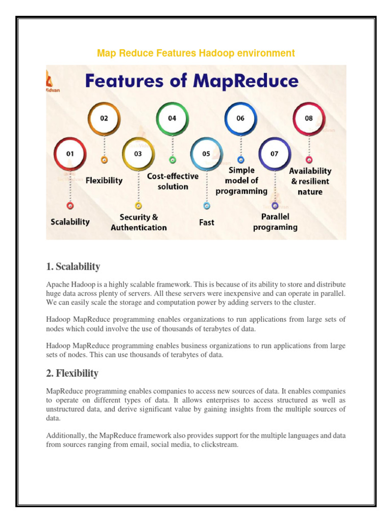 Map Reduce Features Hadoop Environment Pdf Apache Hadoop Map Reduce