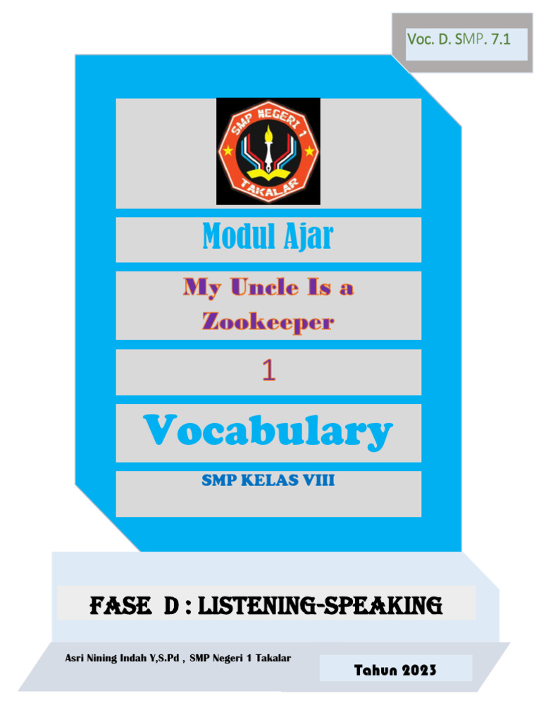 Modul Ajar: Vocabulary | PDF