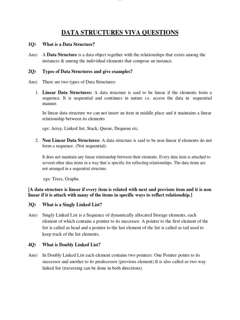 Data Structures: Key Concepts & Types | PDF | Queue (Abstract Data Type ...