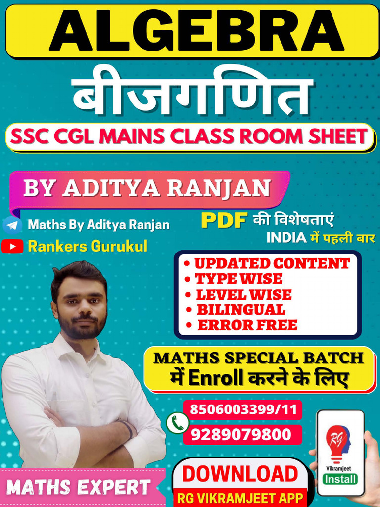 Algebra (ClassRoom Sheet) | PDF | Mathematics