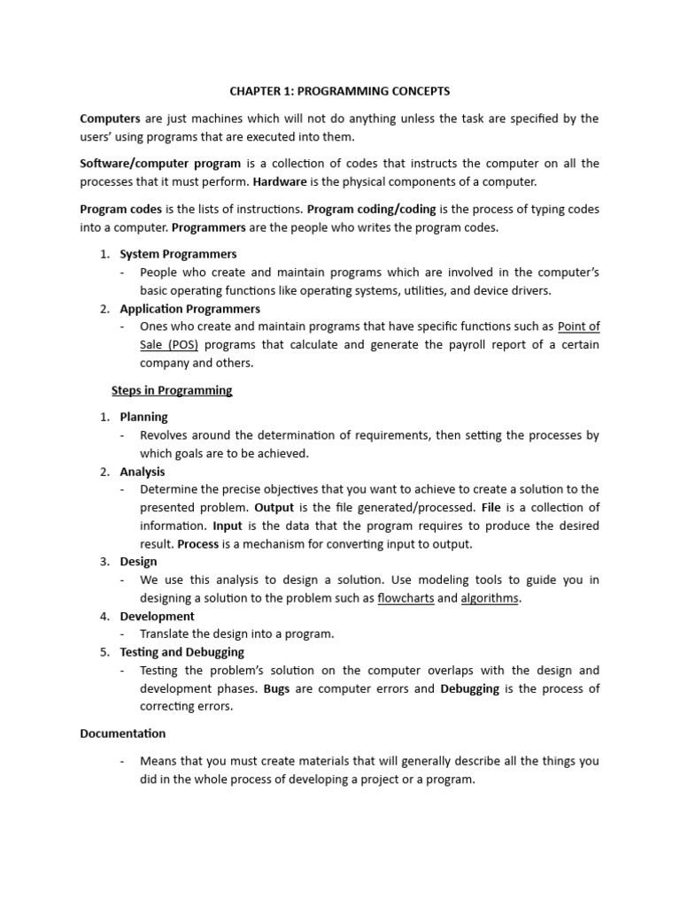 Cc101 Reviewer For Midterms | PDF | Computer Program | Programming
