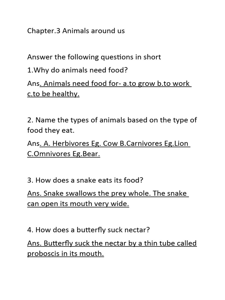 Chapter.3 Animal Around Us | PDF