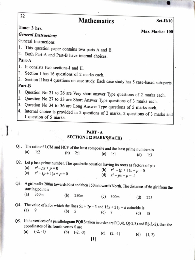 NMO Sample paper X 2024 | PDF | Area | Circle