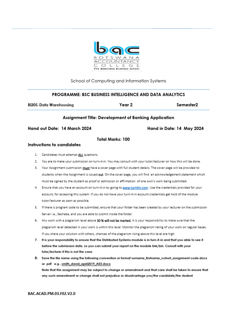 DatawareHousing Moderated Assignment | Download Free PDF | Data Warehouse | Information Technology