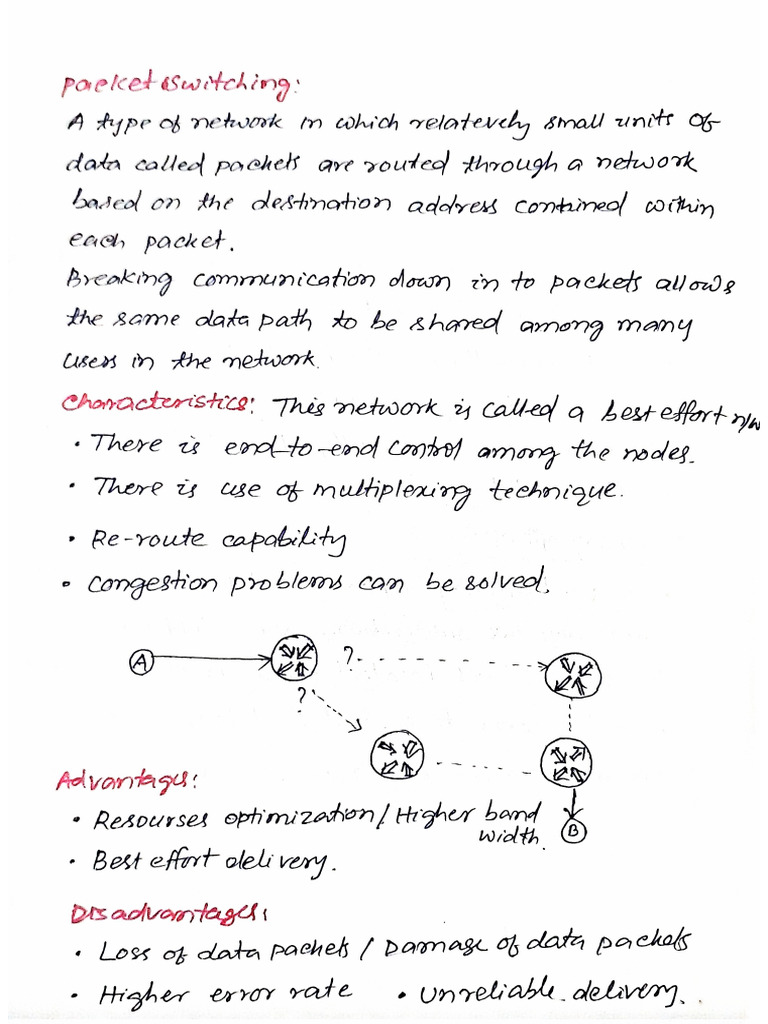 Packet Switching | PDF